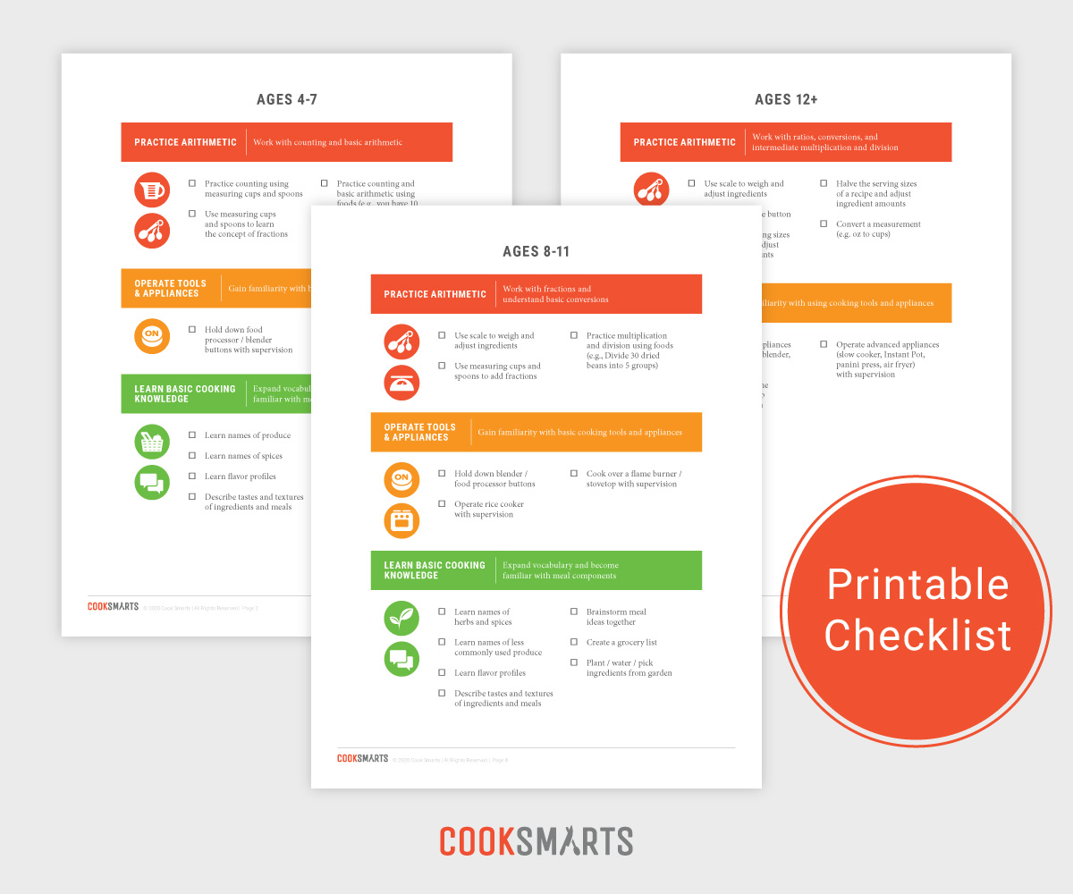 Cooking Skills for Kids During Quarantine - Free Activity Sheet! | Cook ...